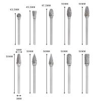 China Round Shape 6mm 1/4inch Shank Diameter Double Cut Solid Cutting Tools Grinding Cutter Tungsten Rotary Carbide Burr for sale