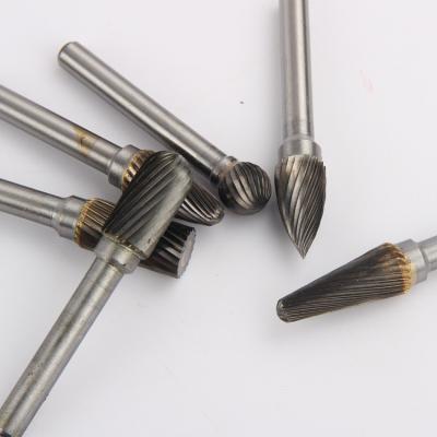 China SA 6mm 6.35mm Cylinder Shape 1/4 Inch Shank Tungsten Carbide Rotary Burrs for Cutting for sale