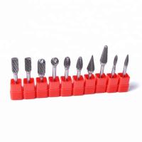 China 10PCS Tungsten Carbide Burr Set for 1/4 Inch Shank Diameter and Double Cut Rotary File for sale