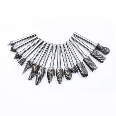 China 10pcs 6.35mm 1/4 Inch Double Cut Rotary Files Burr Tool Set for Woodworking Wholesaler for sale
