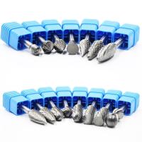 China 10pcs 6.35mm 1/4 Inch Double Cut Rotary Files Burr Tool Set for Woodworking Wholesaler for sale