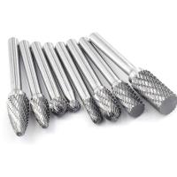 China 10pcs 6.35mm 1/4 Inch Double Cut Rotary Files Burr Tool Set for Woodworking Wholesaler for sale