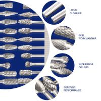 China Round Section Shape 5PCS Carbide Burrs Set with 1/4 Inch Shank for Die Grinder Metal for sale