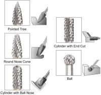China Round Section Shape 5PCS Carbide Burrs Set with 1/4 Inch Shank for Die Grinder Metal for sale