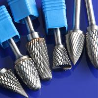 China 6mm 6.35mm Shank Tungsten Burs Rotary Set 1/4inch Diameter Double Cut Carbide Burr for sale