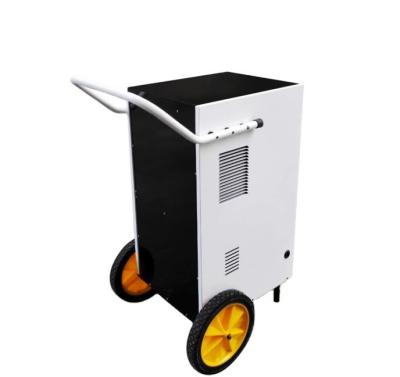 China Metal Body 90L/D Industrial Dehumidifier with Big Wheels and Easy-moving Pushing Hand for sale