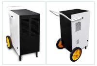 China Metal Body 90L/D Industrial Dehumidifier with Big Wheels and Easy-moving Pushing Hand for sale