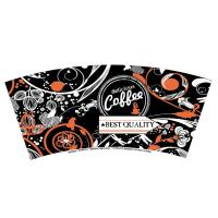 China Hot Ripple Paper Cup Fan Double PE Coated For Coffee for sale