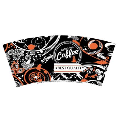 China Hot Ripple Paper Cup Fan Double PE Coated For Coffee for sale