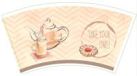 China Strong Puncture Resistance Paper Cup Fan 230gsm PE Coated Single PE Printed For Tea for sale