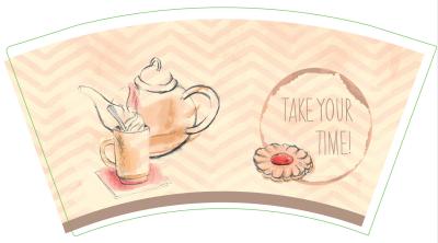 China Strong Puncture Resistance Paper Cup Fan 230gsm PE Coated Single PE Printed For Tea for sale