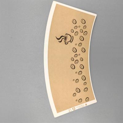 China High Stiffness Paper Cup Fan For Salad Bowl Flexo Printig And Customized Color for sale