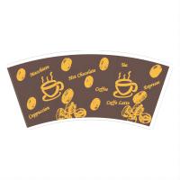 China Printing PE Coated Paper Cup Fan for Hot and Cold Drinks Custom Design and Customizable Food Grade Customizable for sale