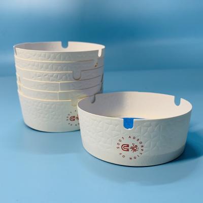China Eco-Friendly Disposable Ashtray Biodegradable Paper Bowls with Advanced Printing Available in Various Sizes and PE Coated for Durability for sale