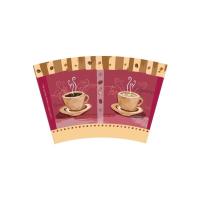 China Disposable Printing Paper Cup Fan 12gsm Pe Coated Biodegradable for sale