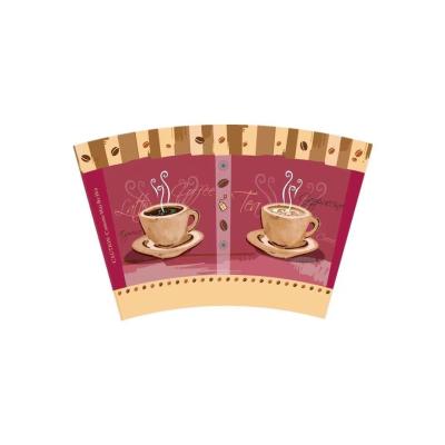China Disposable Printing Paper Cup Fan 12gsm Pe Coated Biodegradable for sale