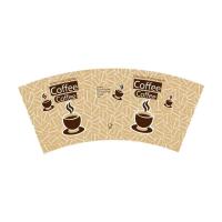 China Colorful Printed Die Cut Paper Cup Fan PE Coated Recycled for sale