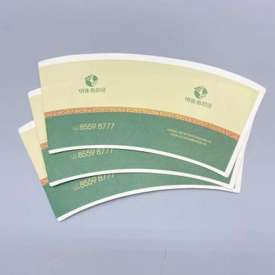 China Water Resistance 135gsm Paper Cup Fan Printed PE Coated for sale