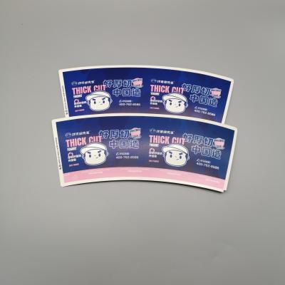 China Flexo Printing Recyclable Disposable waterproof Coated Paper Cup Fan for sale