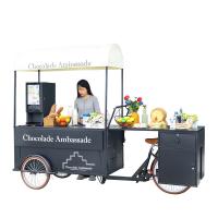 China Outdoor Street Hotel Tricycle Ice Cream Cart Bicycle Design with Milk Raw Material for sale
