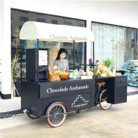 China Vegetables Raw Material Commercial Ice Cream Cart Cooler Tricycle Freezer Bicycle Cart for sale