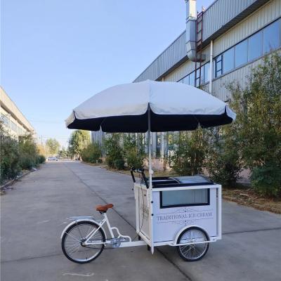 China Electric Italian Ice Cream Push Cart Tricycle 220V/380V Voltage 220*87*240cmcm Size for sale