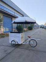 China Electric Italian Ice Cream Push Cart Tricycle 220V/380V Voltage 220*87*240cmcm Size for sale