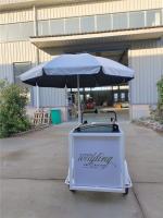 China Electric Italian Ice Cream Push Cart Tricycle 220V/380V Voltage 220*87*240cmcm Size for sale