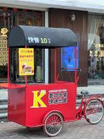 China Upgrade Your Beverage with Customized Ice Cream Cart Tricycle Food Coffee Cart Bike for sale