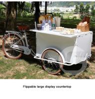 China 3 Wheels Ice Cream Bike Tricycle Mobile Food Cart with Any Color Variation Selection for sale