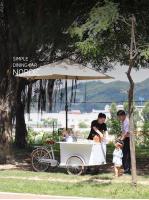 China Fruit Raw Material Coffee Tricycle Ice Cream Food Cart with CE Mobile Pancake Food Truck for sale
