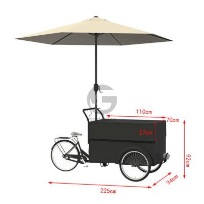 China 250*124*135cm Cannery Application Coffee Food Tricycle Cart with Cargo and Capacity for sale