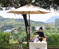 China 250*124*135cm Cannery Application Coffee Food Tricycle Cart with Cargo and Capacity for sale