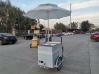 China 214*83*240cm Commercial Coffee Bike for Hot Drinks and Tea Stainless Steel Tricycle for sale