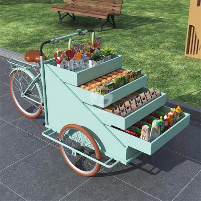 China Vegetable Processing Plant Mobile Coffee Bike Cart with L200.00cm*W95.00cm*H110.00cm for sale