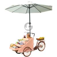 China Vegetable Processing Plant Mobile Coffee Bike Cart with L200.00cm*W95.00cm*H110.00cm for sale