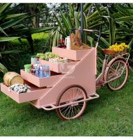 China Outdoor Food Vending Cart with Soybean Raw Material and Three Wheels Electric Cargo Bike for sale