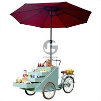 China Mobile Coffee Vending Cart Three Wheel Pizza Delivery Bike for Outdoor Street Vending for sale