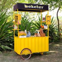 China Hand Push Street Fast Food Cart with Soybean Raw Material and Ice Cream for sale