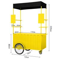 China 110v/220v Voltage Outdoor Fast Food Kiosk Ice Cream Bike for Outdoor Snack Sales for sale
