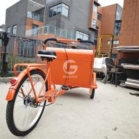 China Europe Street Cargo Bike Mobile Vending Cart with Coffee Storage Electric Tricycle for sale