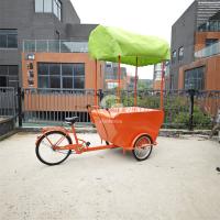 China Mobile Tricycle Food Trolley Multifunctional Street Vending Bike Cart with Umbrella for sale