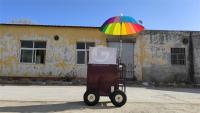 China 220v/110v Mobile Cart for Ice Cream Concession Refrigerator Freezer in Seasoning Plant for sale