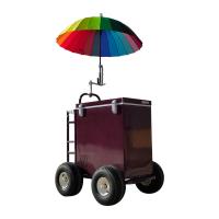 China Small Display Showcase Trolley with Cooler Function Customized Trailer Cart in Any Color for sale
