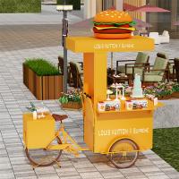 China OEM Commercial Mobile Coffee Cargo Bike Tricycle with 3 Wheels and Soybean Storage for sale