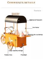 China Food Cake Display Tricycle Perfect for Customized Food Vending and Ice Cream Delivery for sale