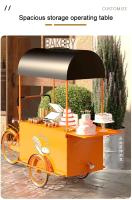 China Mobile Electric Bicycle for Fast Food Portable Coffee Bike Flower Snack Selling Cart for sale