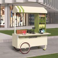 China Multifunctional Hand Push Cart Food Vending Cart for Coffee and Ice Cream for sale