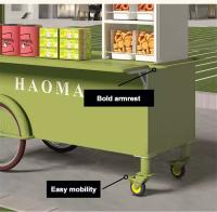 China Highly Customized Colors Mini Hand Push Street Snack Vending Trolley Fast Food Stand Cart with Big Storage Capacity for sale