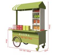 China Highly Customized Colors Mini Hand Push Street Snack Vending Trolley Fast Food Stand Cart with Big Storage Capacity for sale